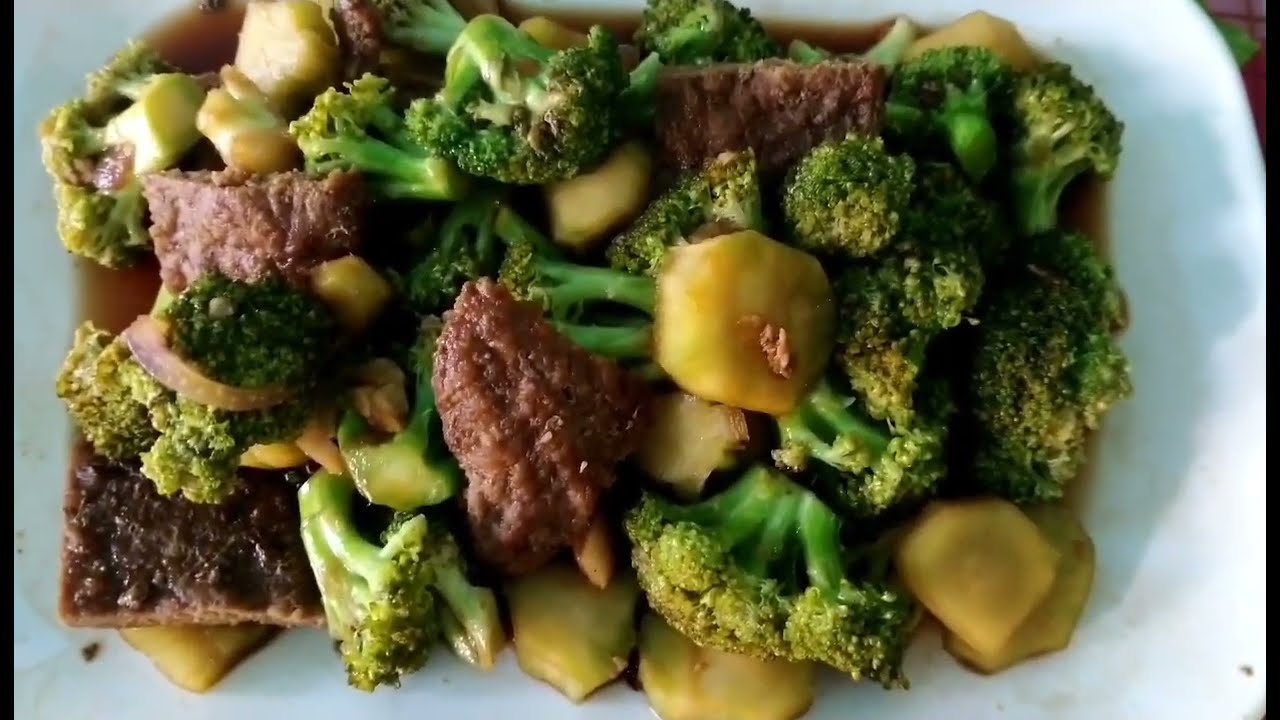 beff patties in broccoli with oyster sauce#cooking by: Lea - YouTube