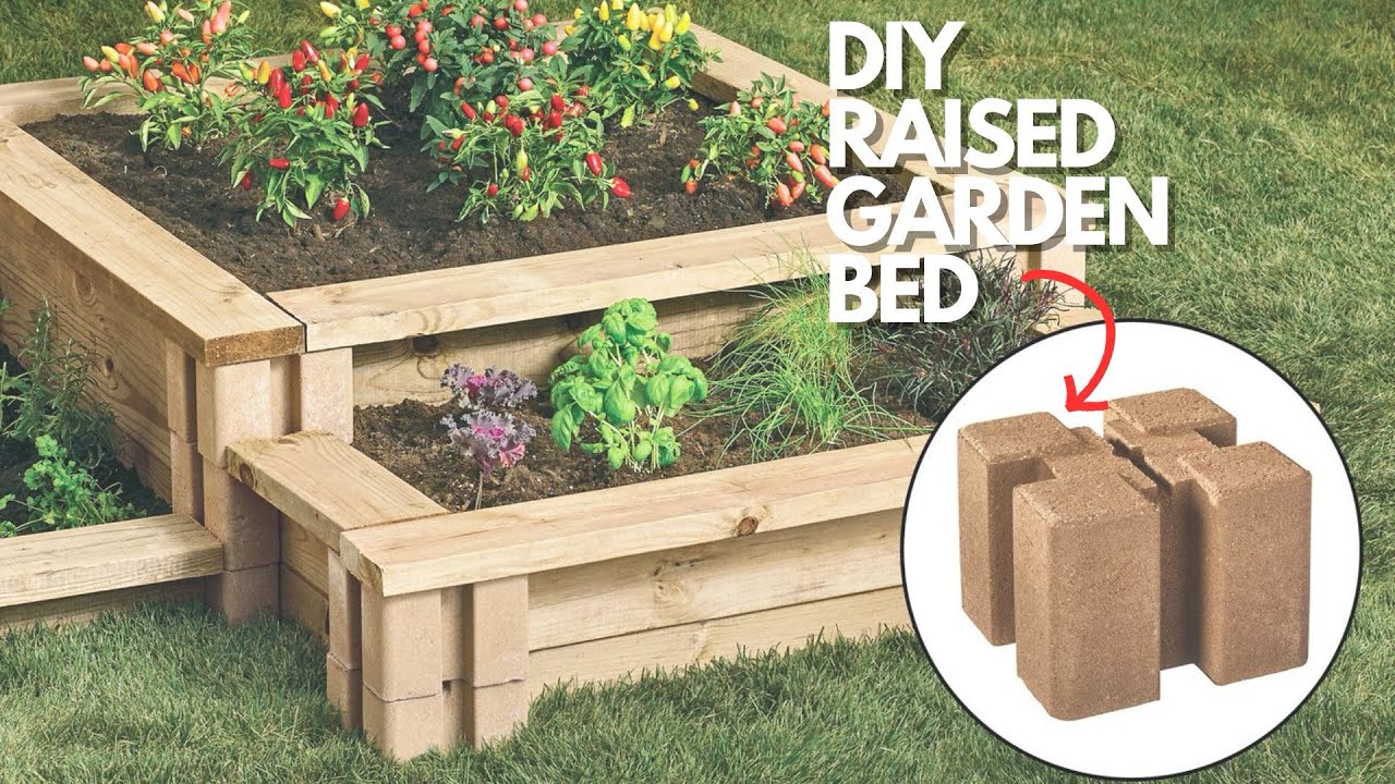 Cement Block Raised Garden Bed