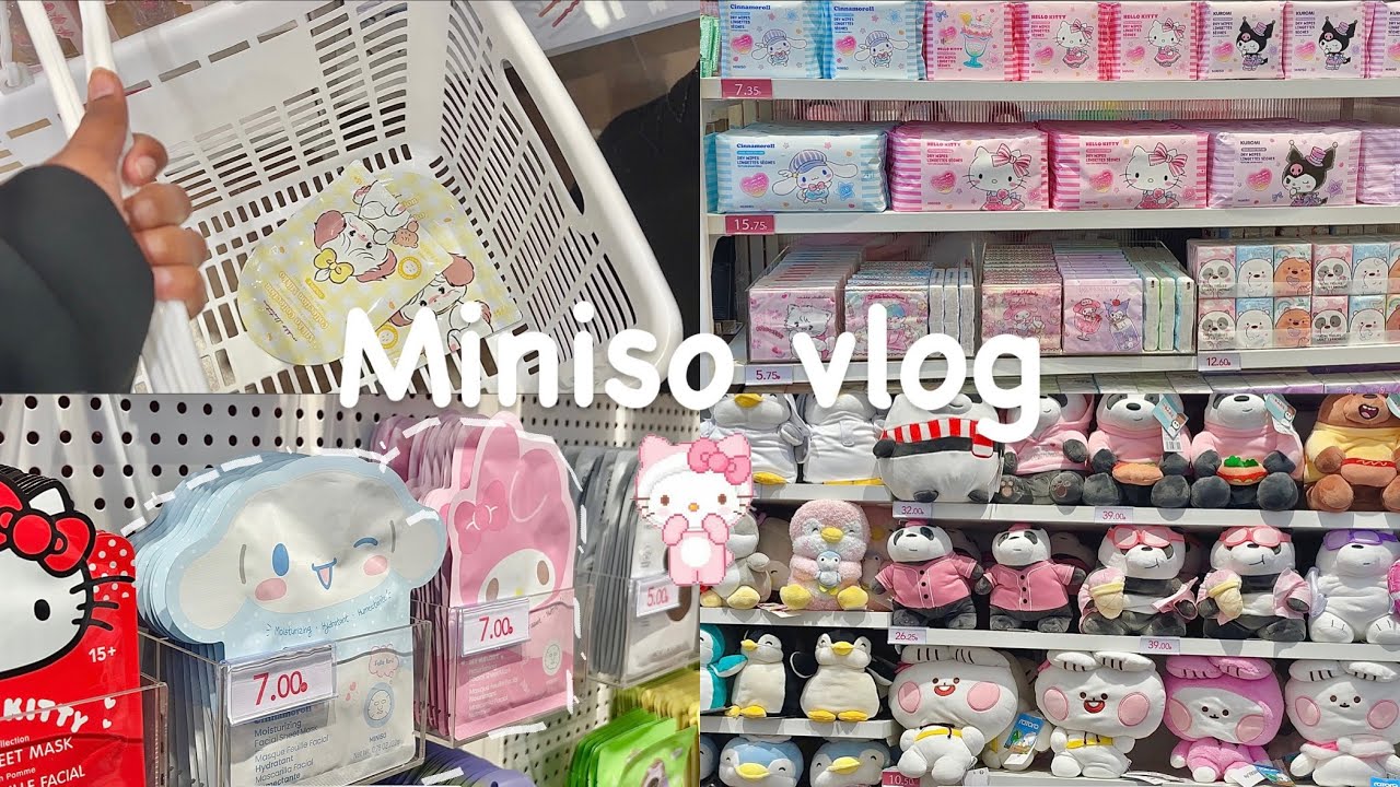 Miniso minivlog ೀ 🍨 ‧ ˚ 🎀 ⊹˚. ♡| Pinterest girl aesthetic, Miniso, cute ...