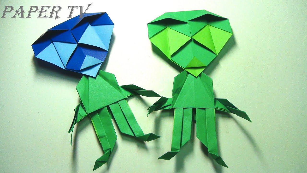 [Paper TV] Origami Alien (no.1) 외계인 1 종이접기 折り紙 エイリアン 1 - YouTube