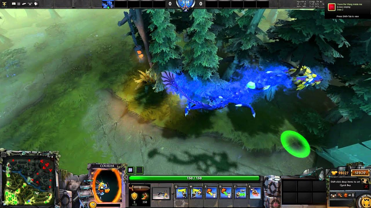 Dota 2 Unusual Courier: Ethereal Flame Azuremir (Indigo) - YouTube