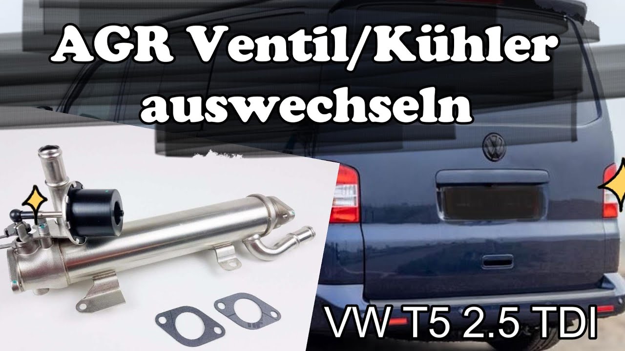 VW T5 2.5 TDI AGR Ventil/Kühler wechseln (VW T5 2.5 TDI EGR Valve ...
