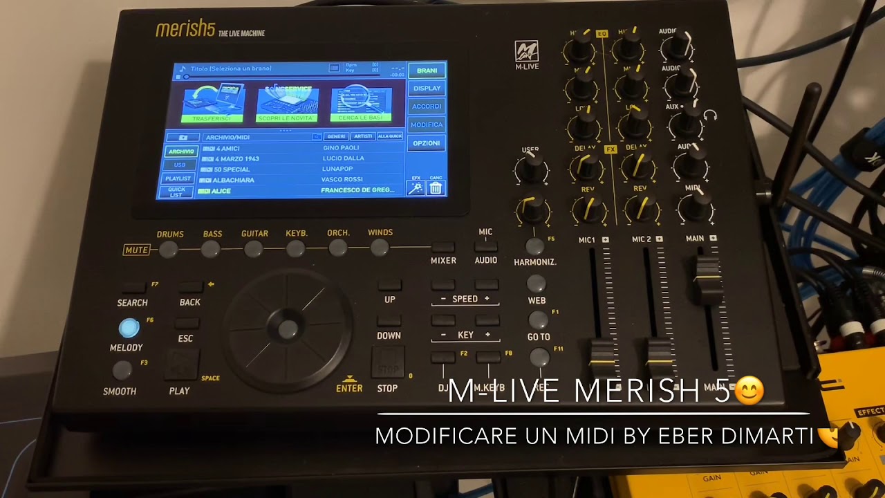 M-live Merish 5...modificare un midi by Eber Dimarti - YouTube