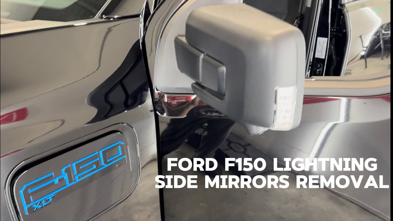 Ford F150 Lightning Side Mirrors Removal - YouTube