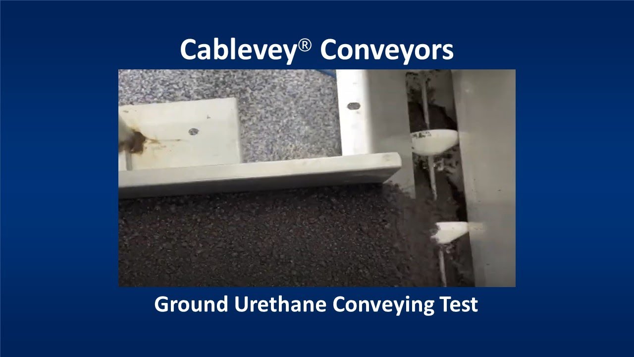 Cablevey® Conveyors - Ground Urethane Conveying Test - YouTube