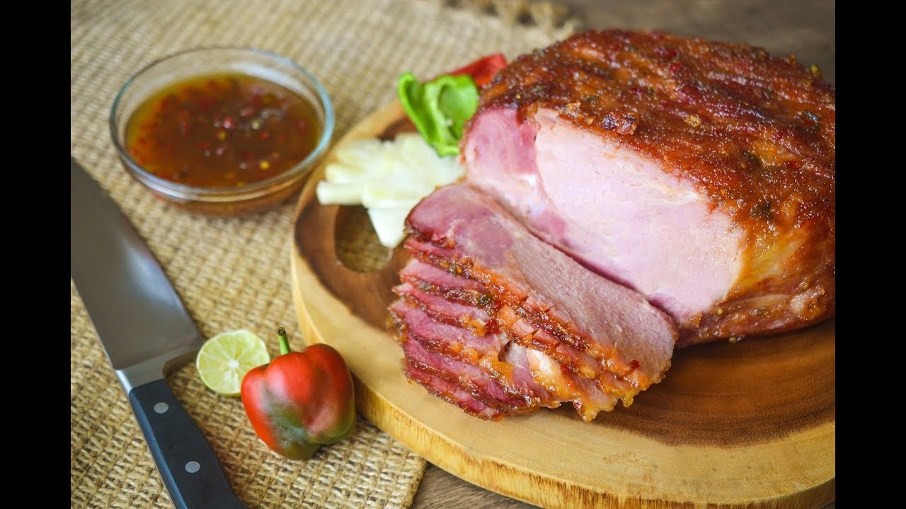 Sweet and Spicy glazed Ham - YouTube