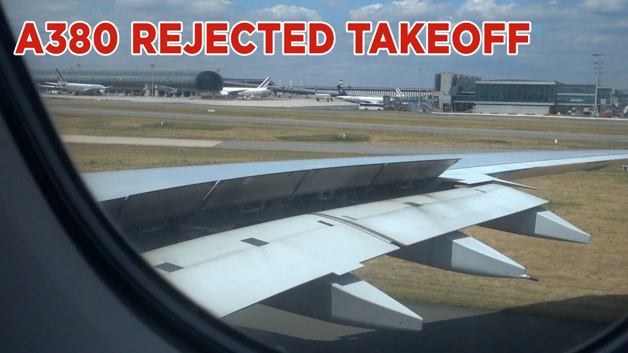 Airbus A380 Aborts Takeoff After Engine Failure - YouTube