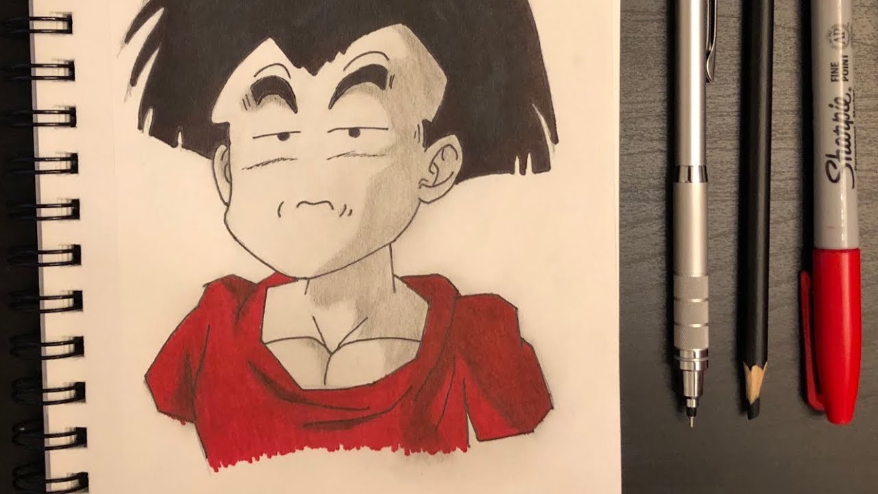 KRILLIN Speed Drawing Dragon Ball Z - YouTube