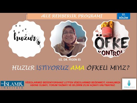 AİLE REHBERLİK PROGRAMLARI 12. Bölüm | UZ. DR. FİGEN ES | HUZUR İSTİYORUZ AMA ÖFKELİ MİYİZ?