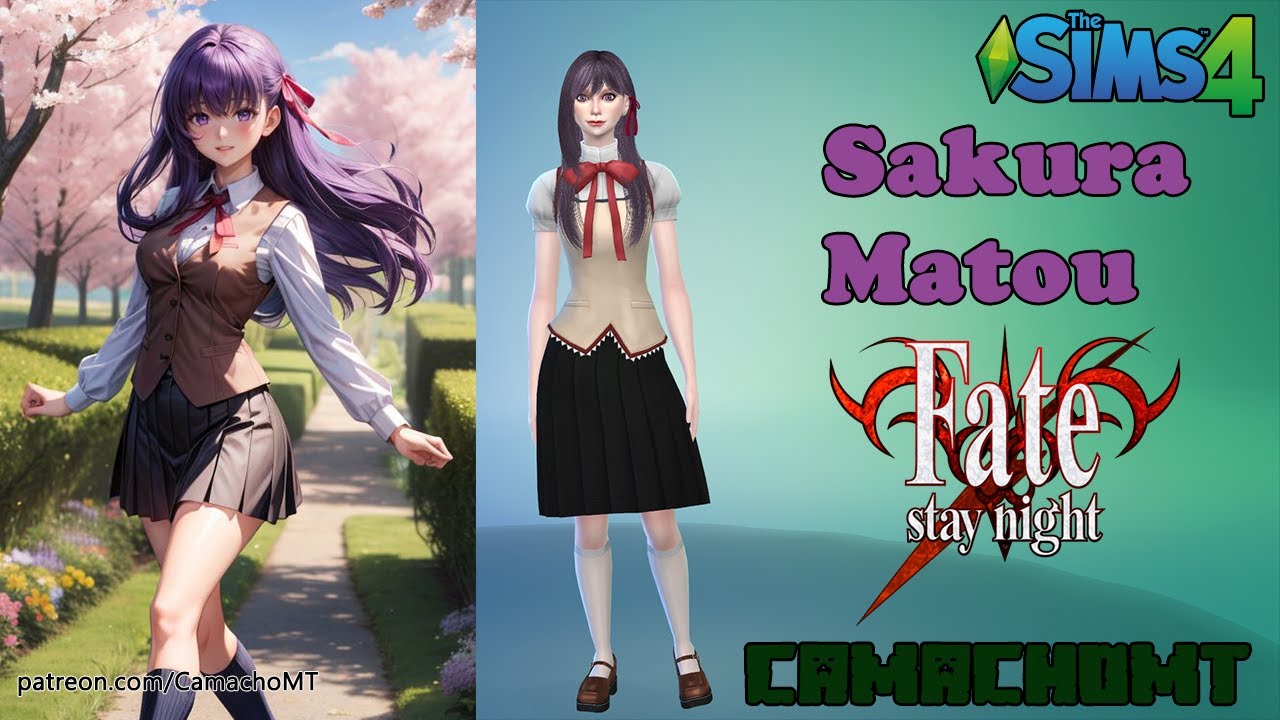 Sakura Matou | Fate | Sims 4 | - YouTube