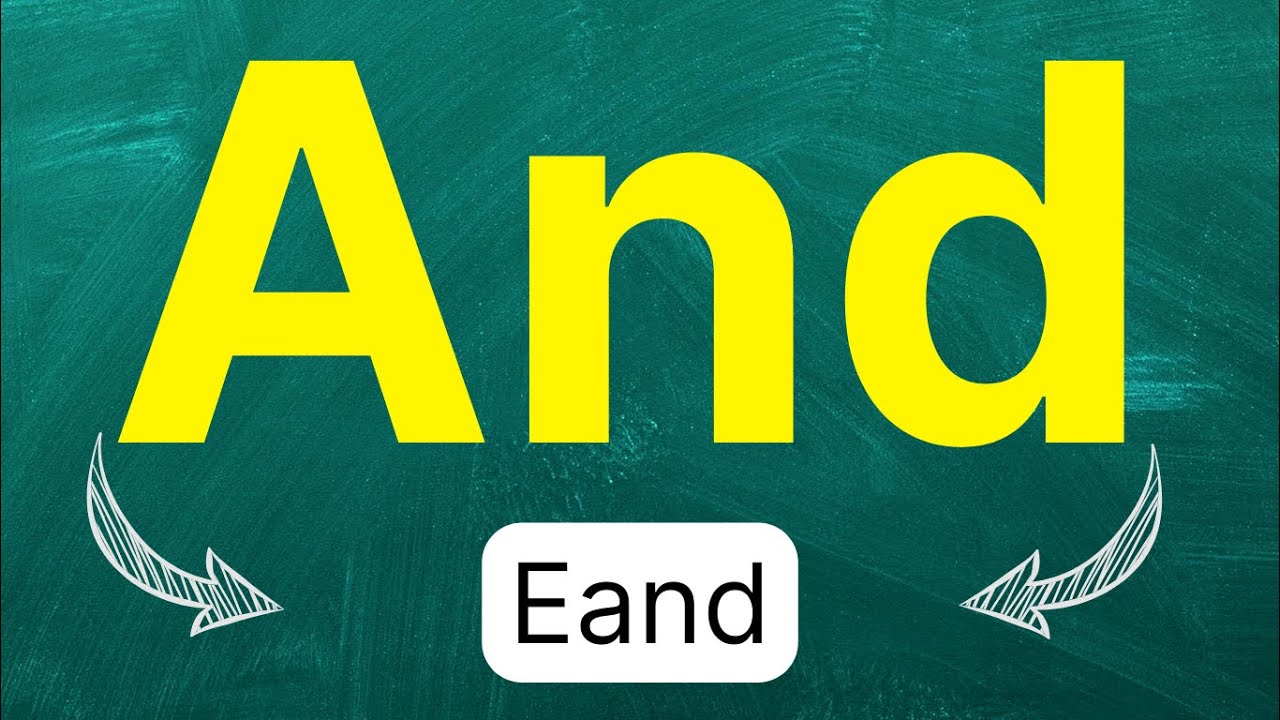 Cómo pronunciar: "And" "Y" en inglés Americano con ejemplos - YouTube