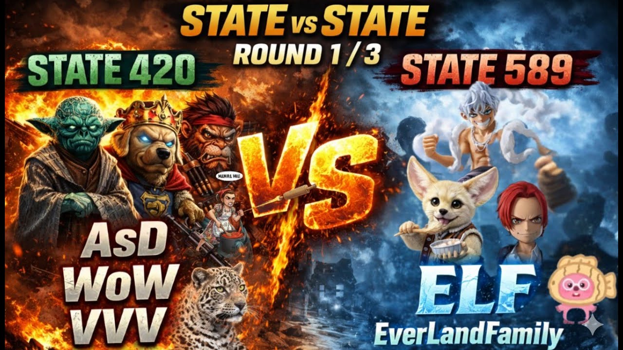 State 420 vs State 589 SvS WAR! AsD, WoW & VVV vs ELF (EverLandFamily ...