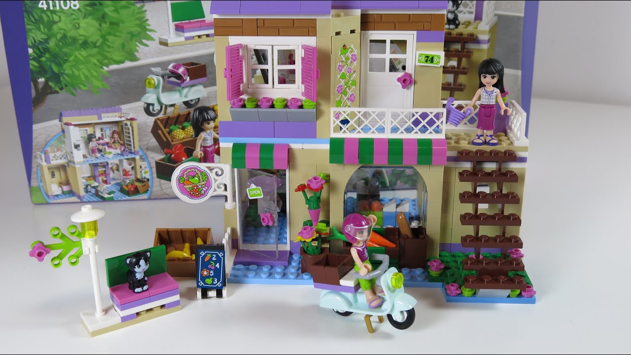DIY Building Lego Friends Heartlake Food Market from Scratch with my ...
