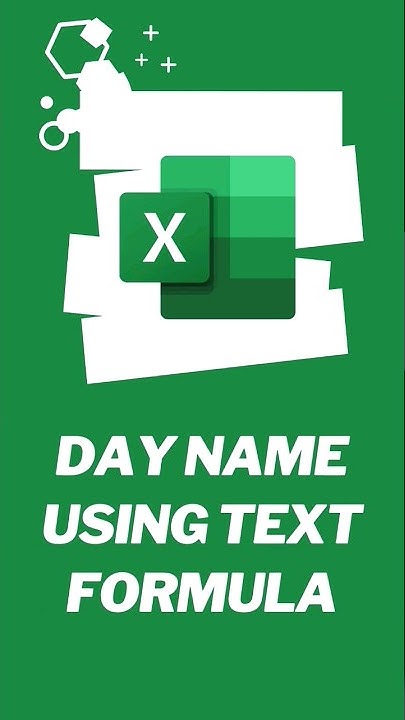Date to Day Name in Excel Using Text Formula #exceltips #learnexcel #formula - YouTube