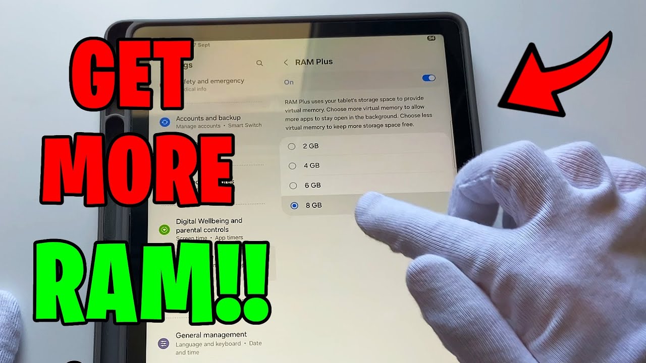 How To Increase RAM On Samsung Galaxy Tab A9 Plus - YouTube