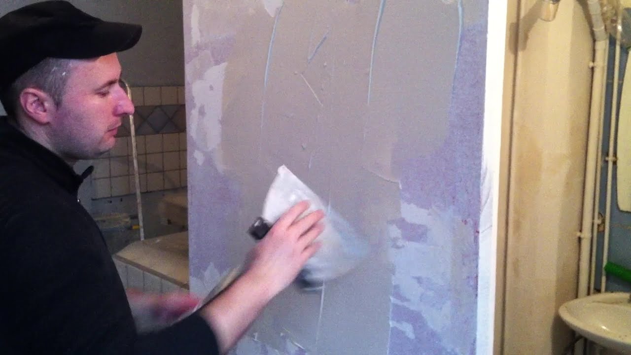 Comment enduire un mur - Débutant (2/3) - YouTube