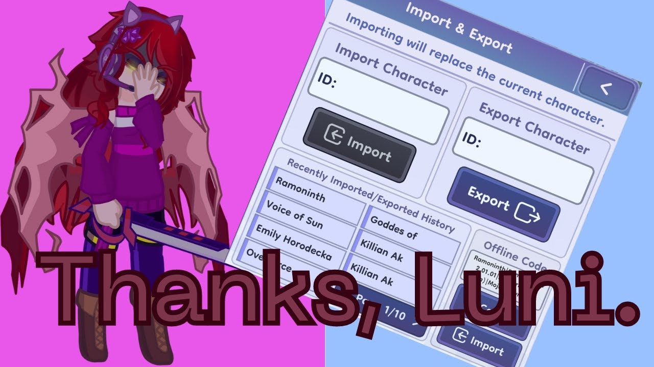 Gacha Life 2's Import/Export option be like: - YouTube