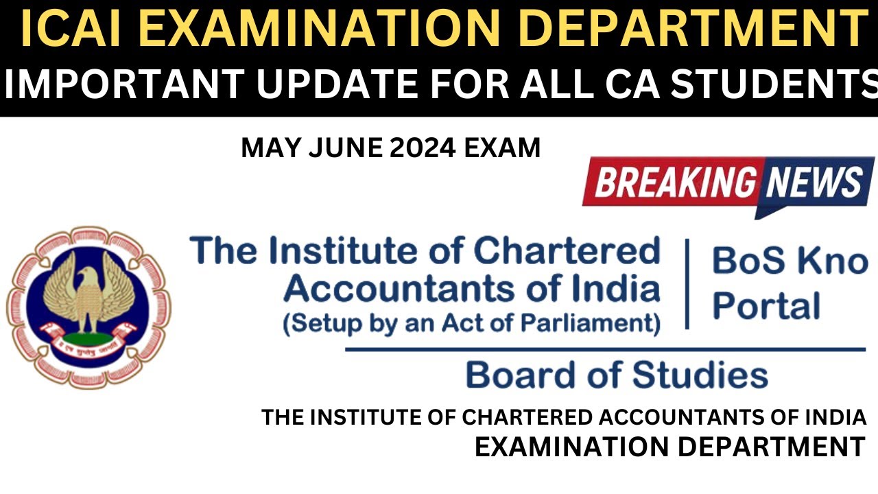 icai examination department important announcement for all ca students ...