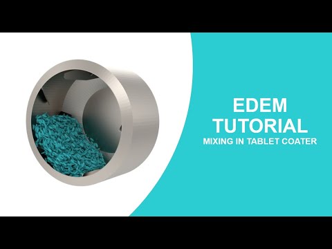 EDEM Material Modelling: Mixing in Tablet Coater - YouTube