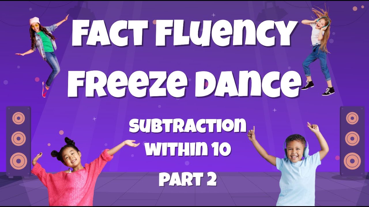 NEW! Fact Fluency Freeze Dance! Subtraction within 10 (PART 2) - Grade ...