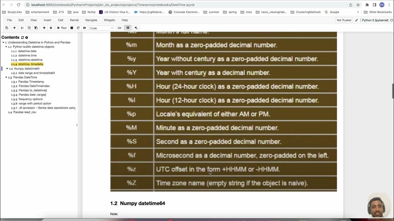 Pandas datetime modules and methods useful for Time series - YouTube