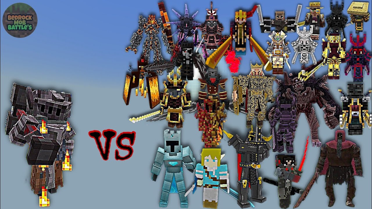 Nether Warlord vs Random Popular Bosses | Minecraft Bedrock | Mob ...