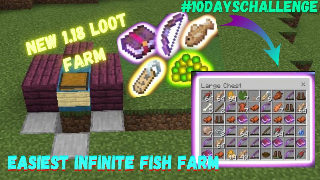 INFINITE FISH AND LOOT FARM || EASIEST FISH FARM #10DaysChallenge - YouTube