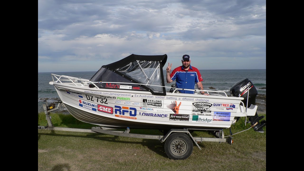 Ex-Australian Soldier and 4.45 metre fishing tinny takes on Bass Strait ...