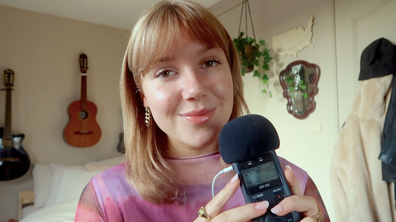 ASMR 💜 Close Up Ear to Ear Whispering - YouTube