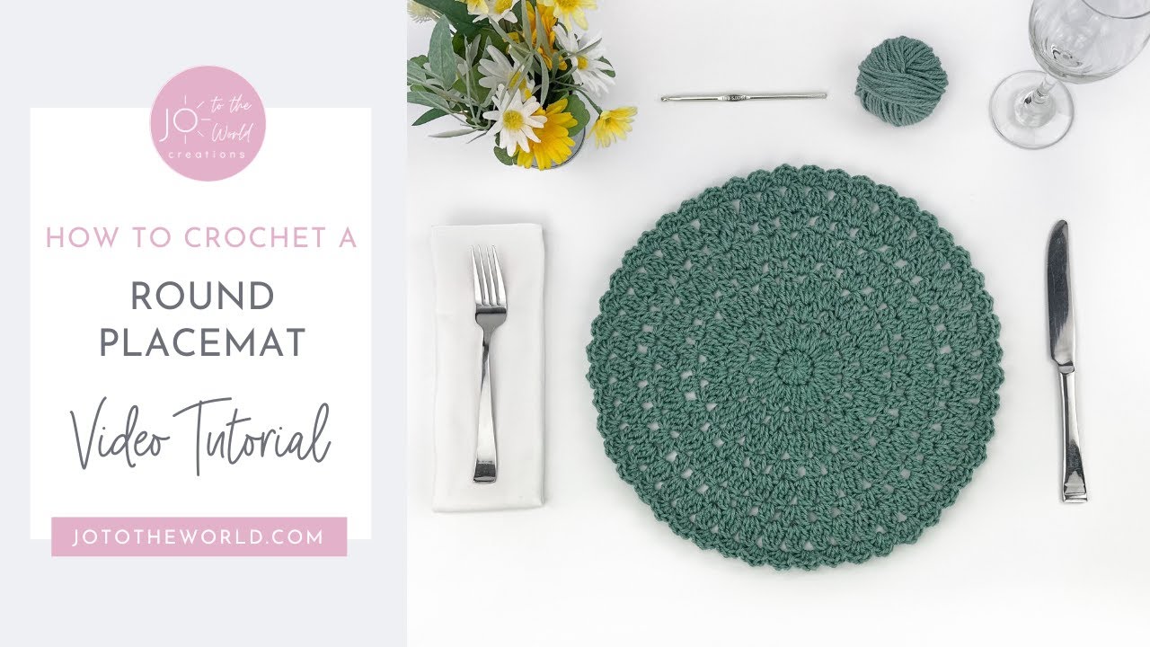 Round Placemat Crochet Pattern - How to Crochet Round Placemats Step by ...