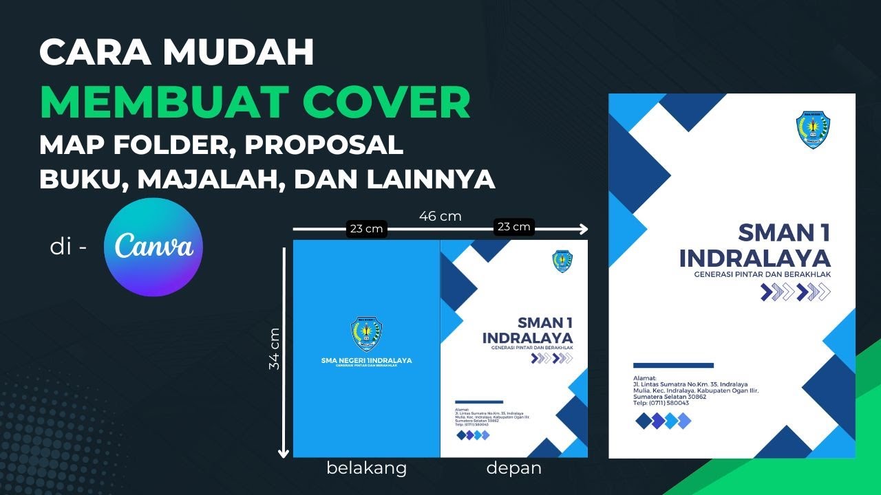 Cara Mudah Membuat COVER MAP FOLDER | Majalah | Buku | Cover Proposal ...