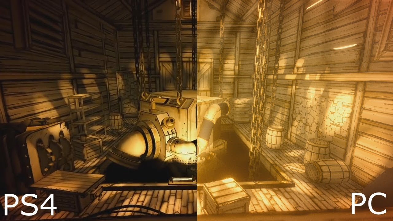 BATIM (PS4 VS PC) Graphics Comparison - Bendy and the Ink Machine ...