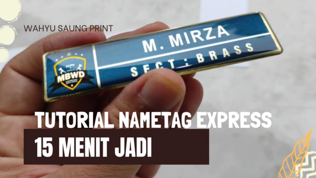 tutorial Nametag express, 15 menit jadi - YouTube