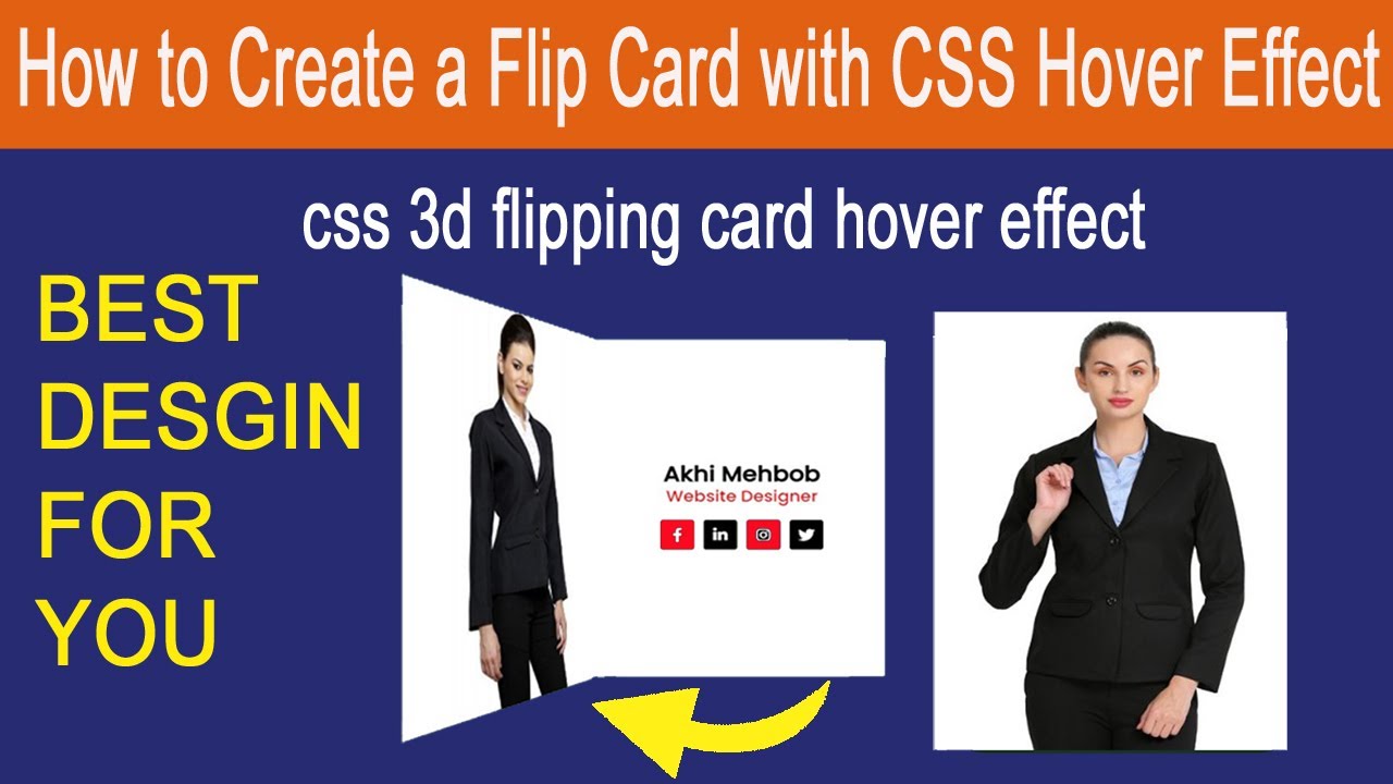 Css Hover Effects Tutorial Css 3d Flipping Card Hover Effect Youtube 0469