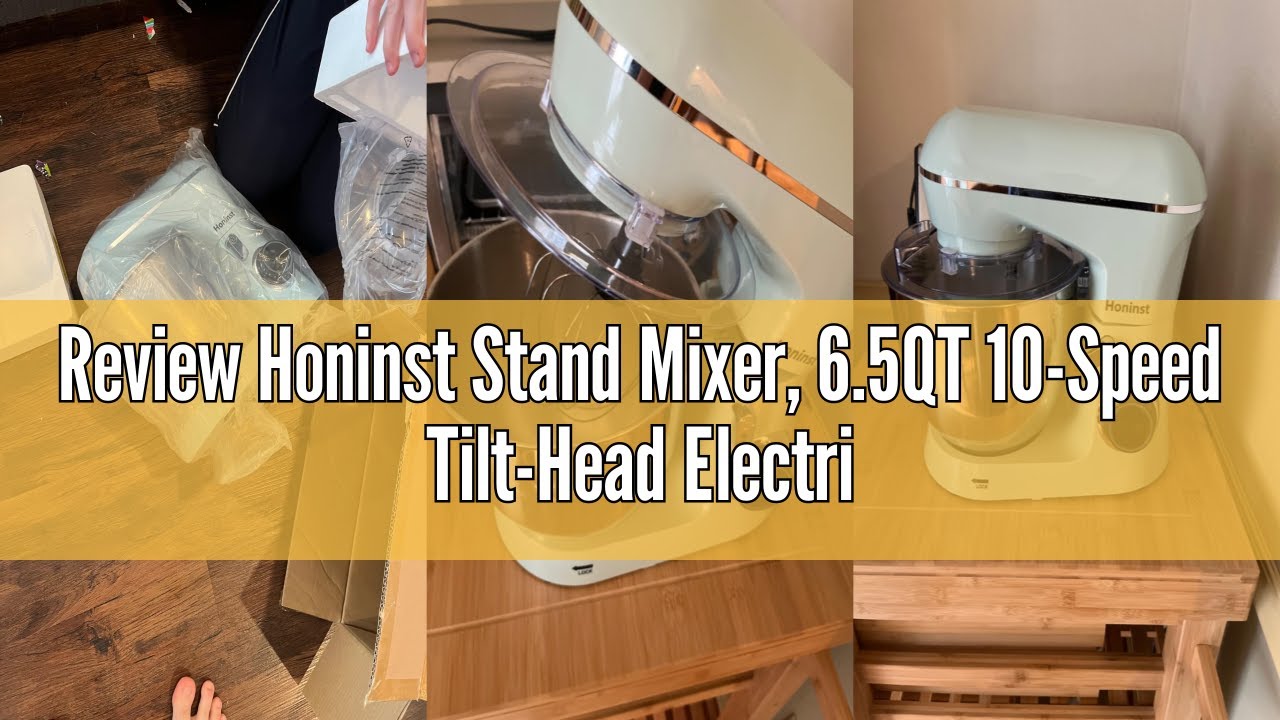 Review Honinst Stand Mixer, 6.5QT 10-Speed Tilt-Head Electric Stand ...