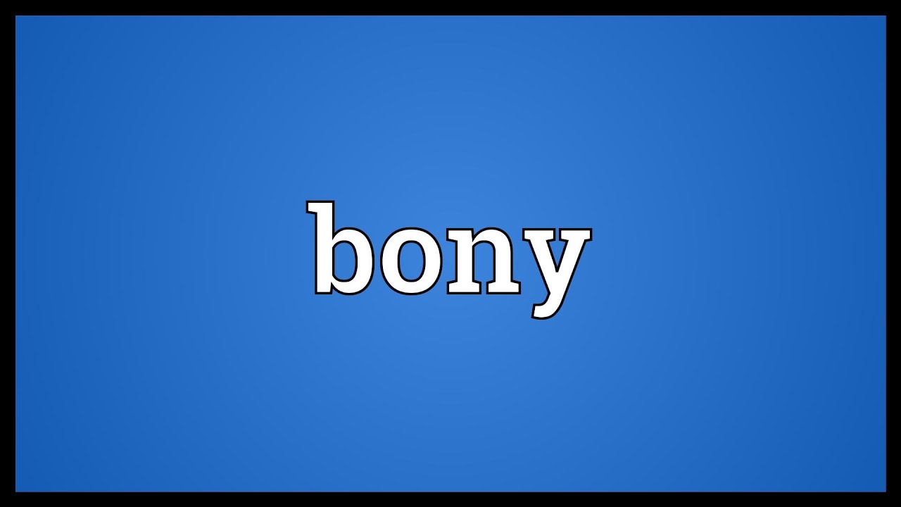 Bony Meaning - YouTube