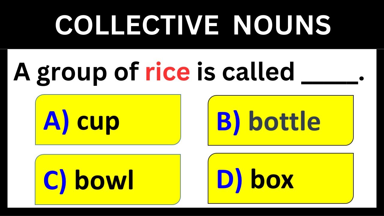 Collective Nouns Quiz English Grammar 3: Can you score 10/10? - YouTube