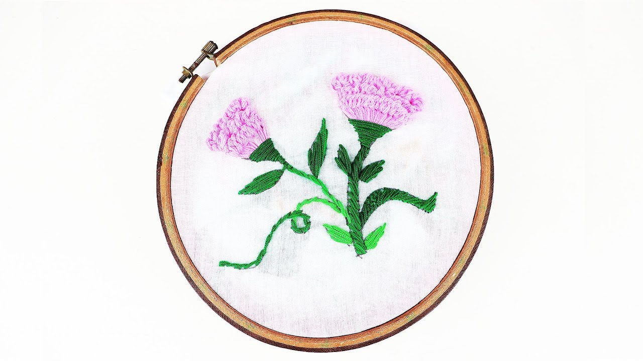 Hand Embroidery: Carnation Flower | Carnation Flower Step by Step ...