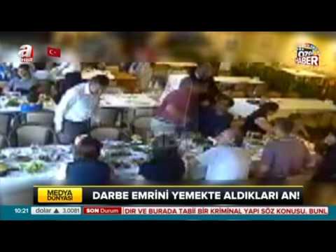 Darbe emrini yemekte aldıkları an! - A HABER | A Haber