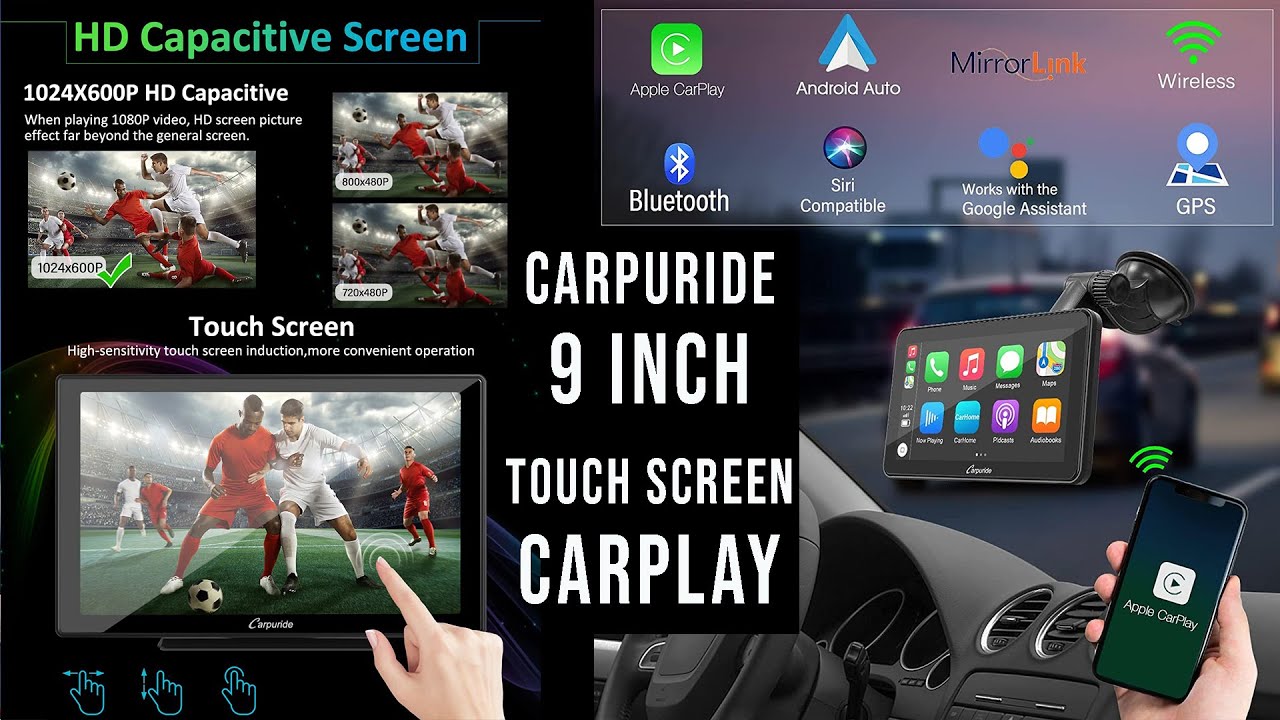 Carpuride 2022 9 inch Wireless Apple Carplay and Android Auto car ...