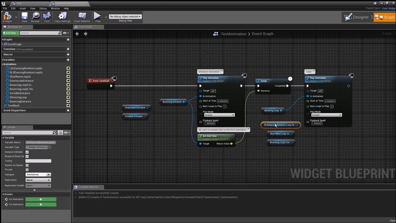 blueprint based animated text in UE4 - YouTube