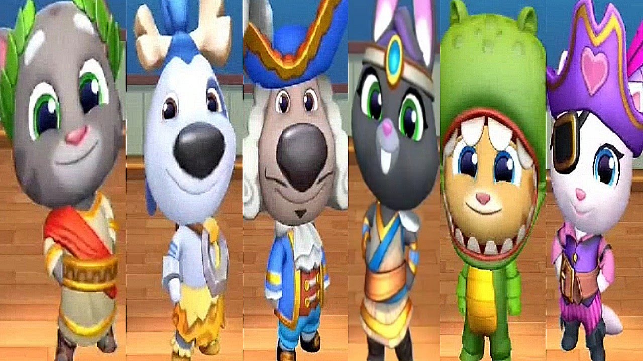 Talking Tom Gold Run 2 All Characters All Outfits All Worlds Gameplay ...