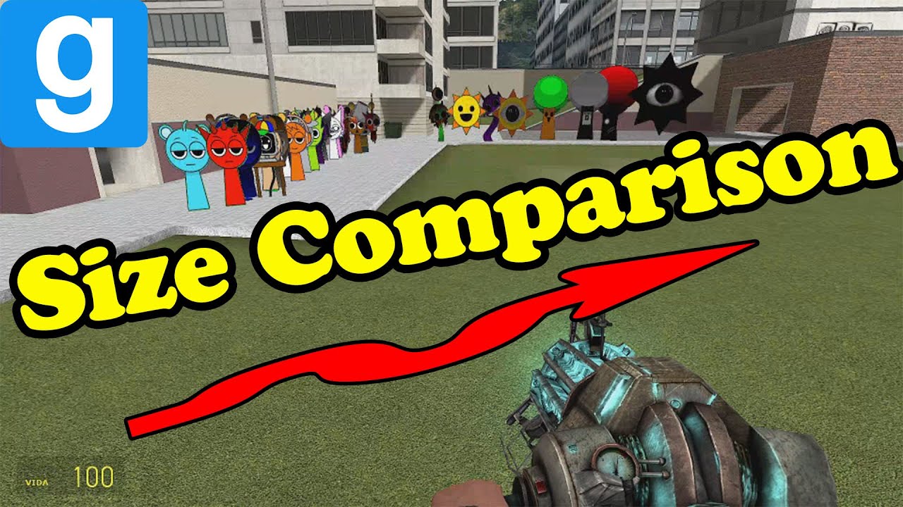 Sprunki Size Comparison in Garry's Mod - YouTube