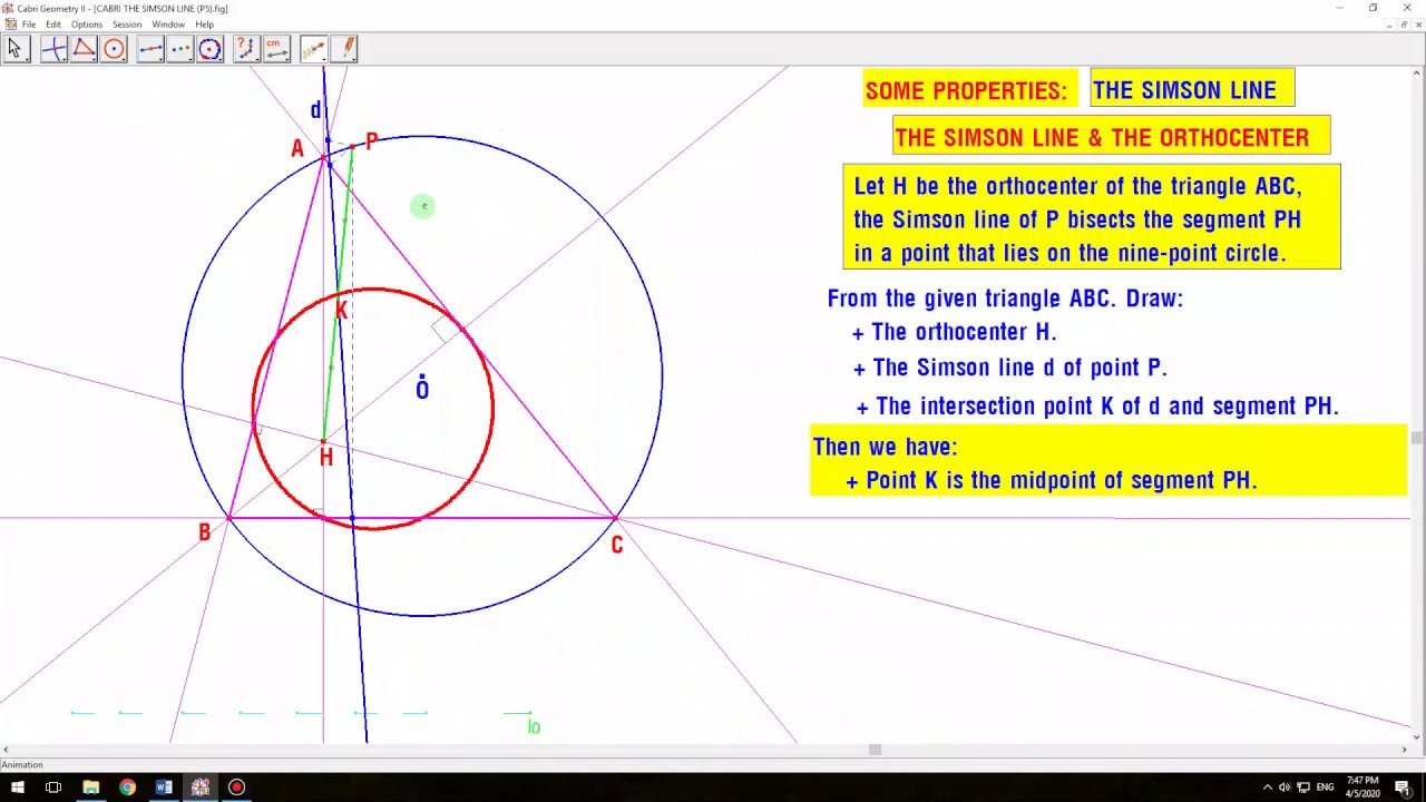 CABRI THE SIMSON LINE (PART 2) - YouTube