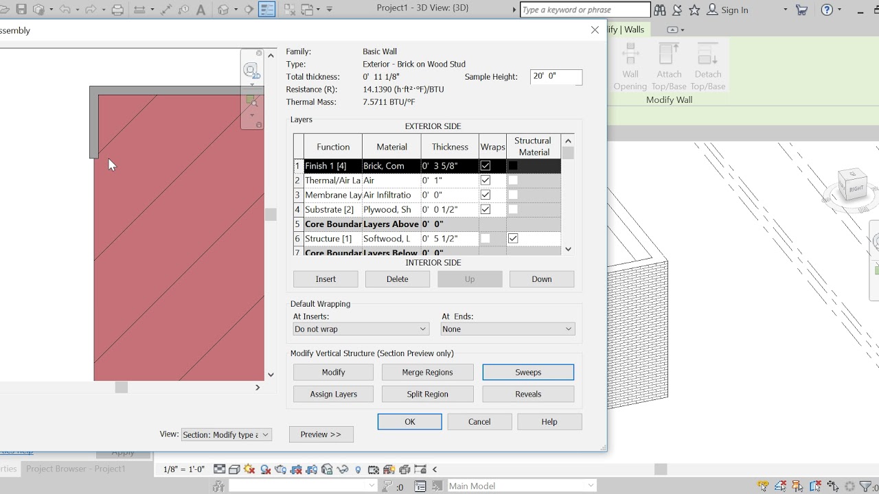 How to put a parapet cap on wall types in Revit - YouTube