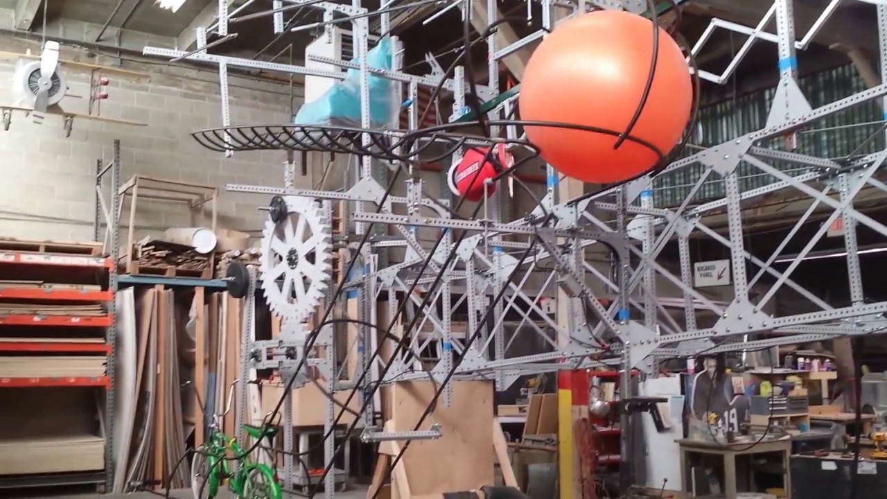 Large Rube Goldberg Machine for Broadway Musical (Side 1) - YouTube