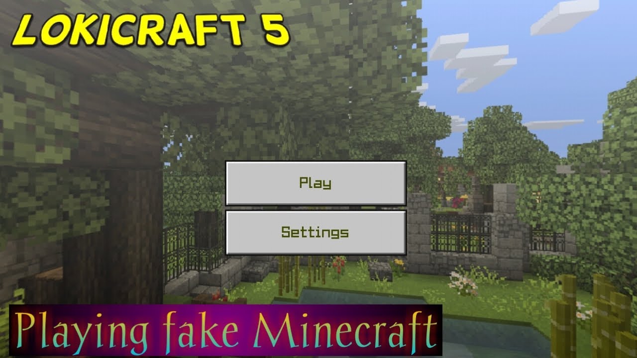 Playing fake Minecraft - YouTube