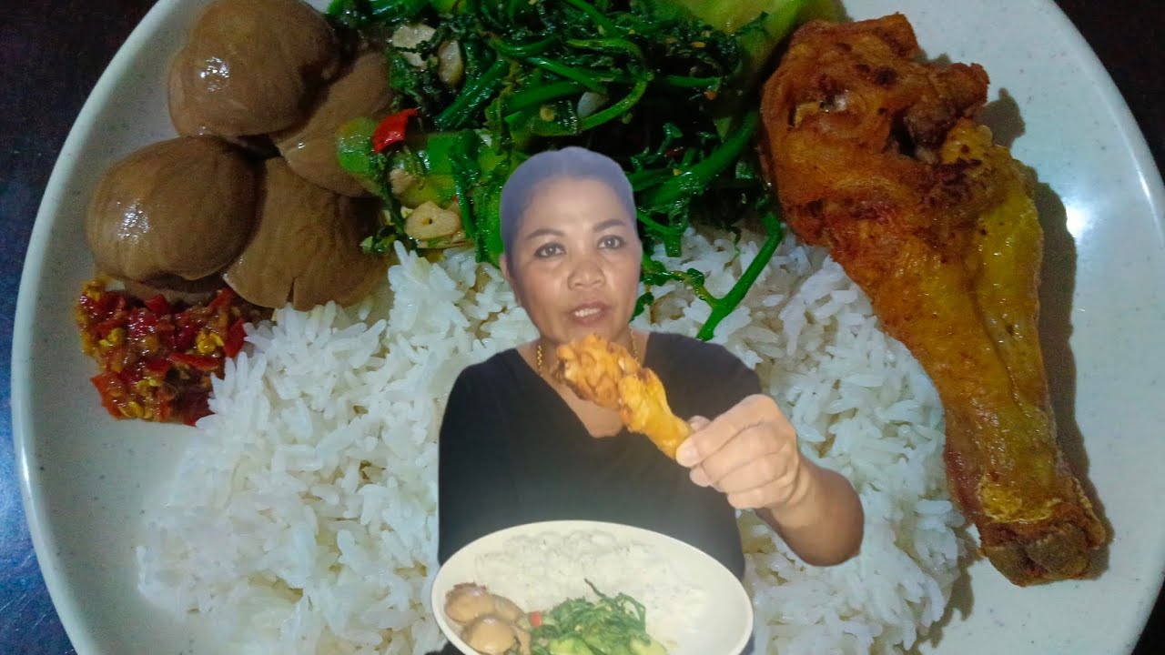 Selamat Siang Guys,Harini Makan Ayam Goreng ,Sayur Oyong ,Jengkol Dan Nasi#mukbang #youtube ...