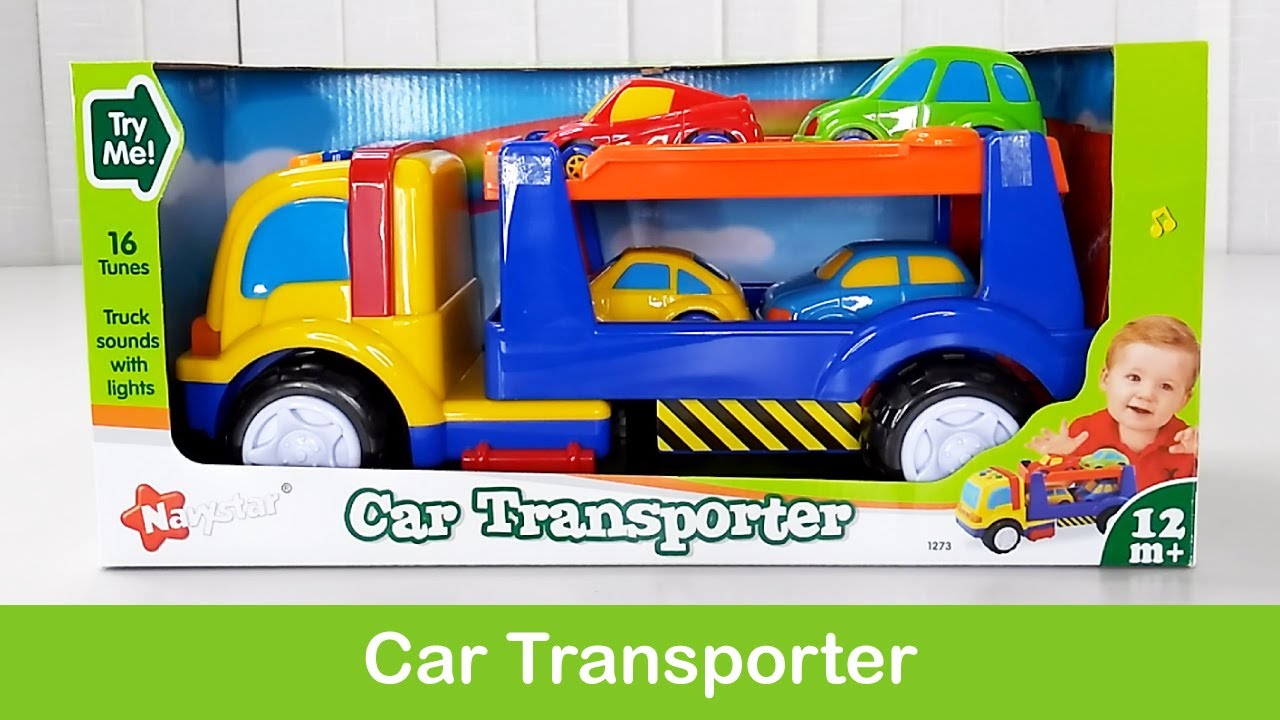 Interactive "Car Transporter" Toys Open Box - YouTube