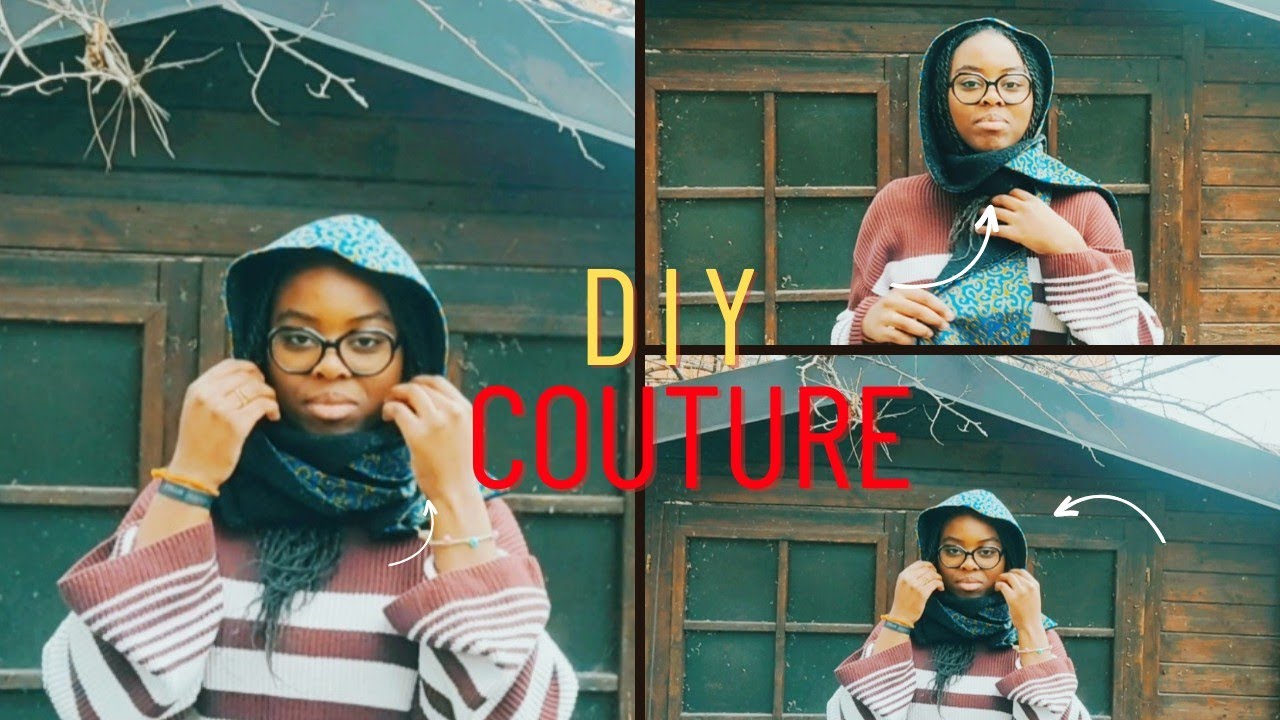 COMMENT RÉALISER UNE ÉCHARPE CAPUCHE 2 en 1 FACILE / TUTO COUTURE ...